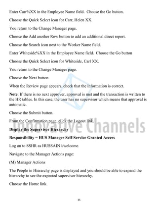 Oracle Self Service HR Document | PDF
