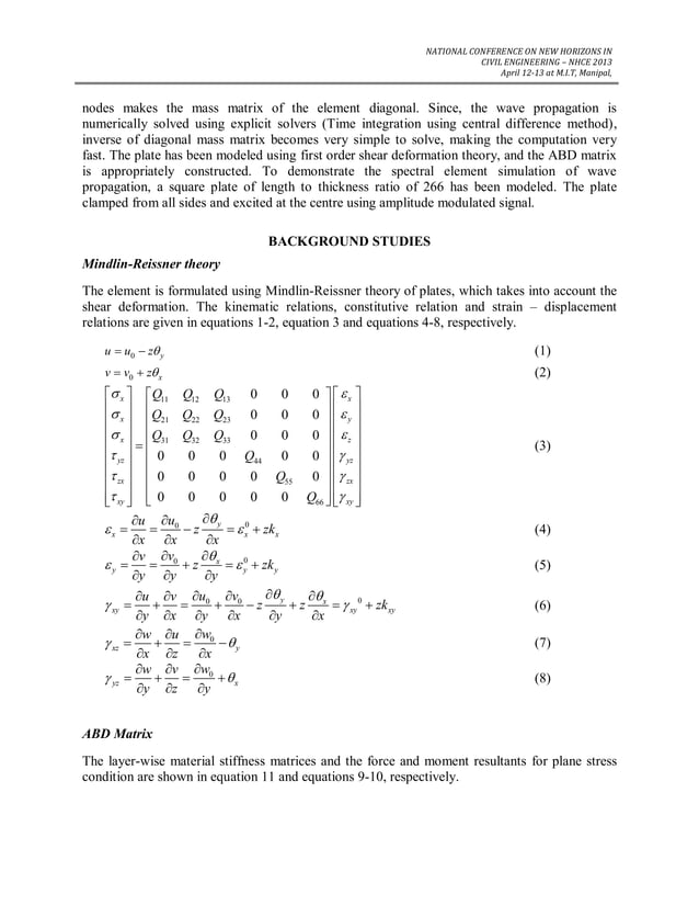 SPECTRAL FINITE ELEMENTAL METHOD-SHM | PDF