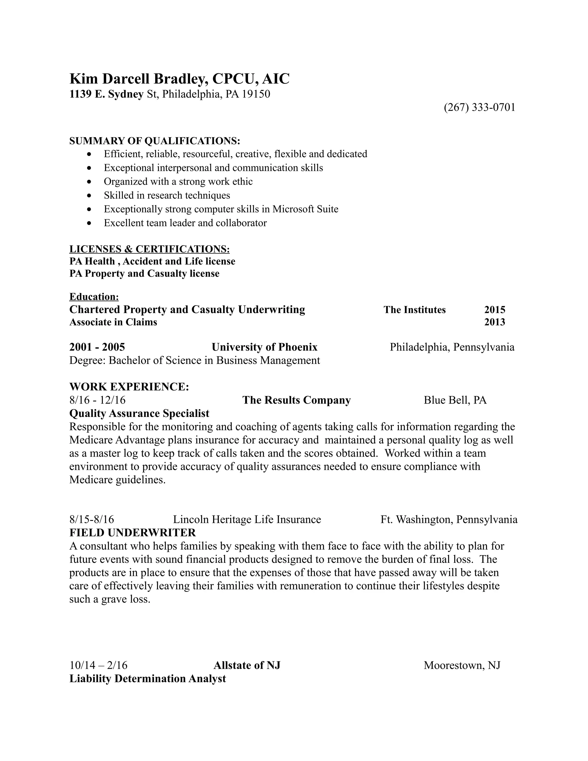 Kim_Bradley_Resume1 | DOC