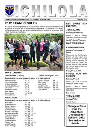 Portfolio Chengelo Evidence | PDF