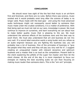 Loudness War Essay | PDF