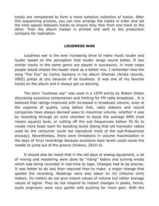 Loudness War Essay | PDF