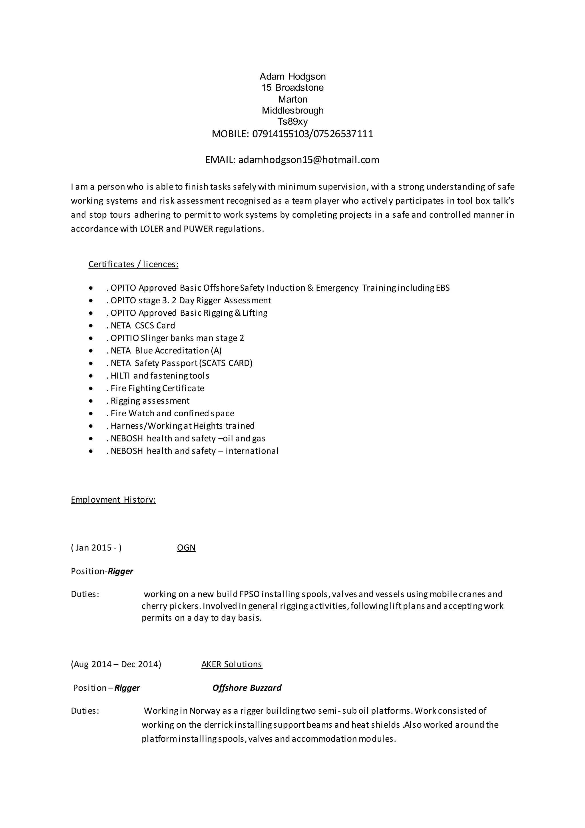ADAM HODGSON CV 2015 UPDATED | DOCX