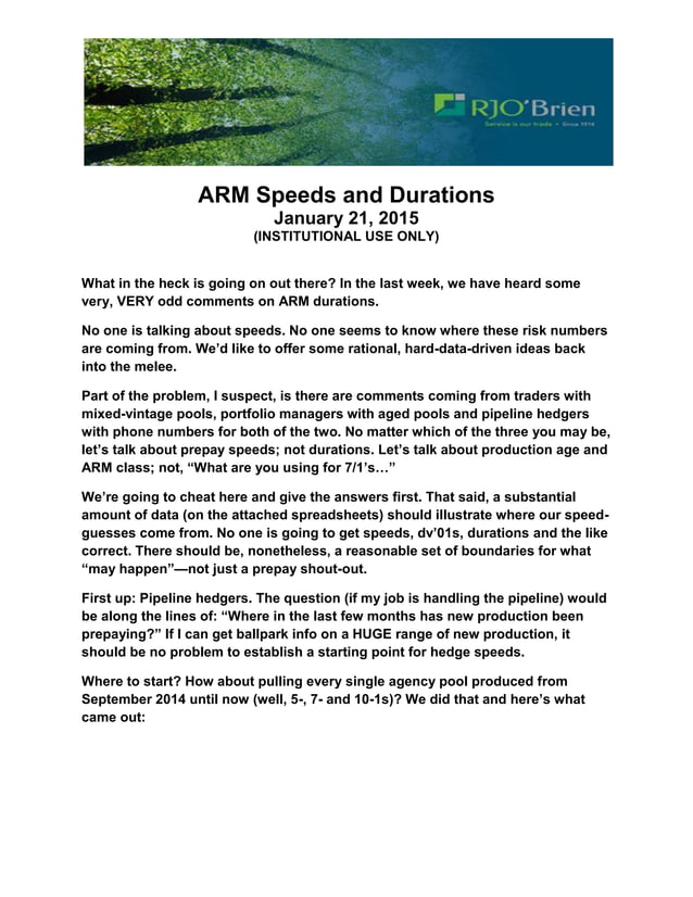 FIG@RJO ARM prepayment speeds 012115 | PDF