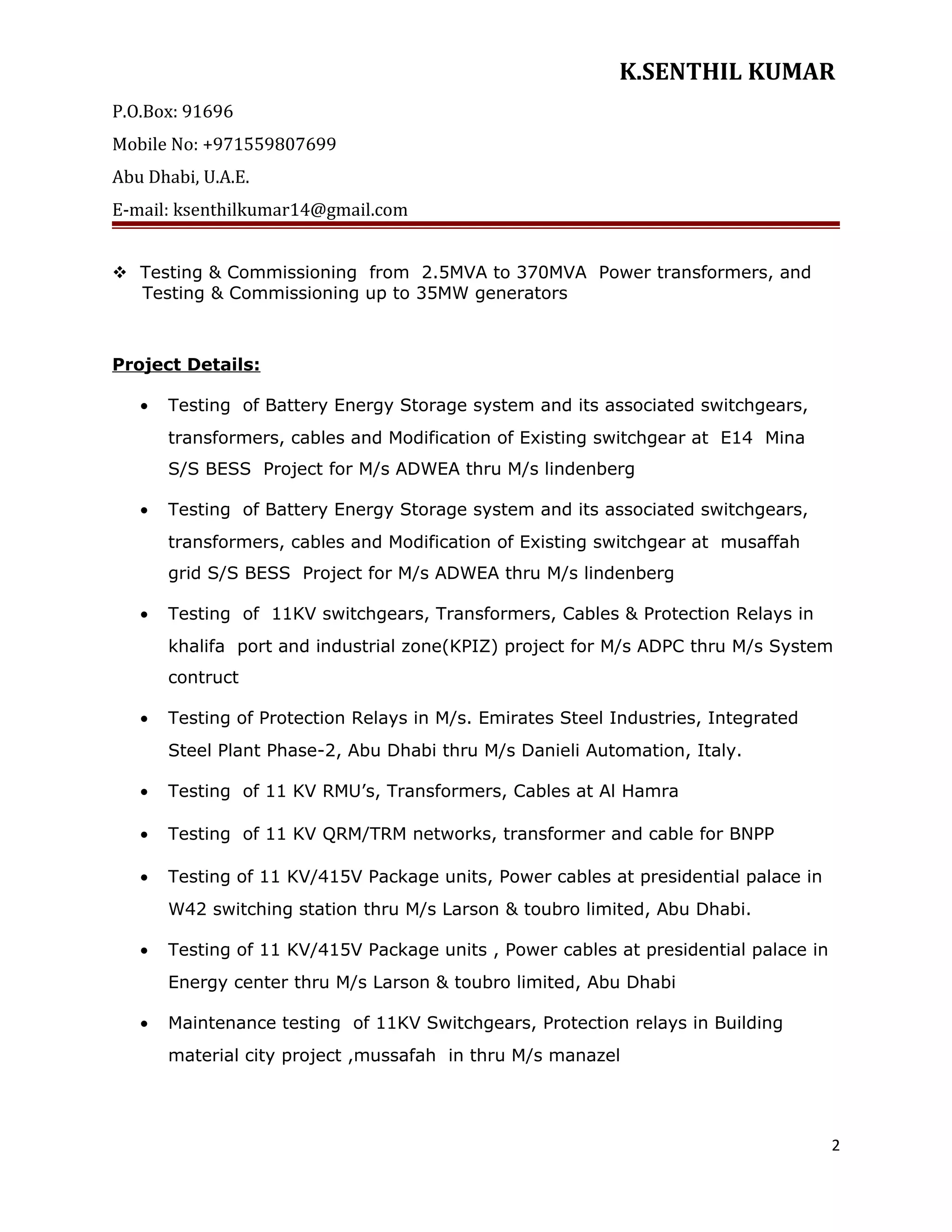 SENTHIL.k RESUME | DOC