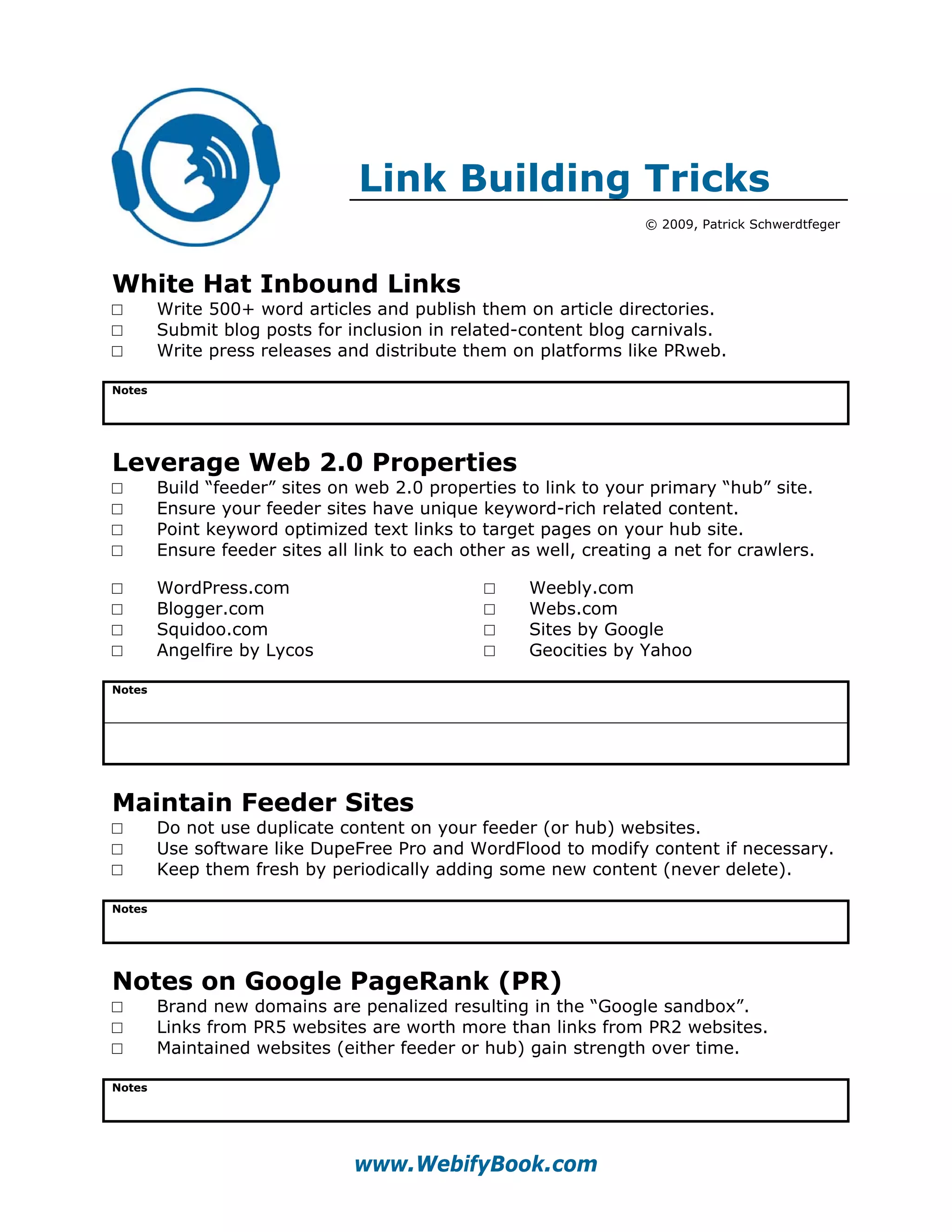 C47 seo link building worksheet | PDF