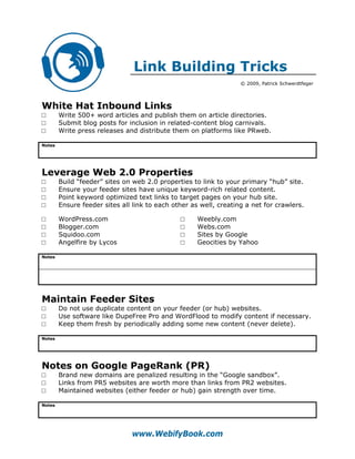 C47 seo link building worksheet | PDF
