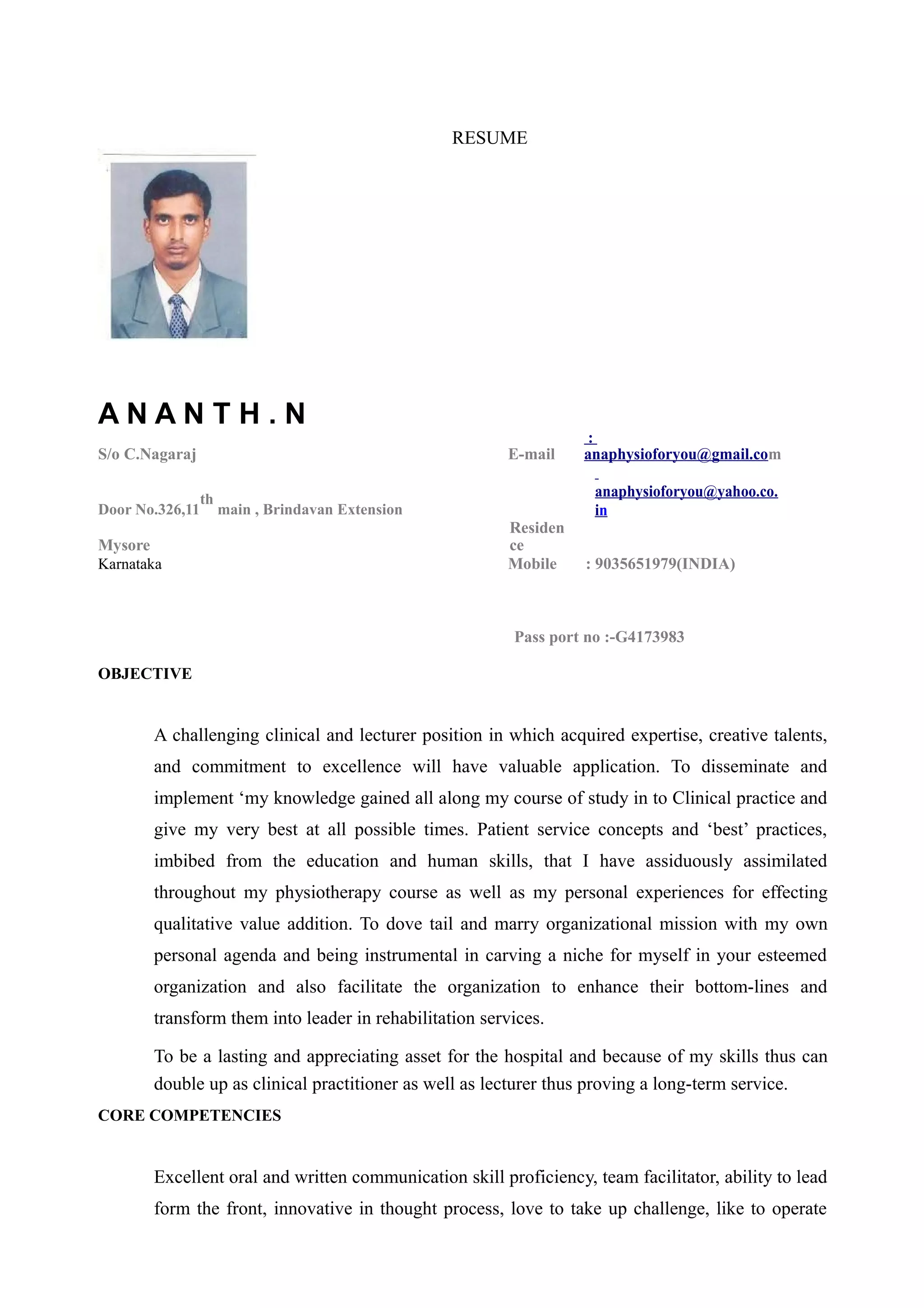 ANANTH RESUME EDITED | RTF