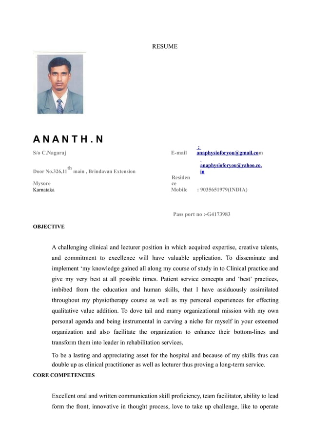 ANANTH RESUME EDITED | PDF