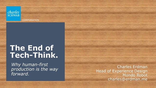 Humans First. Technology Second. | PPT