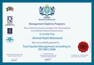 TQM-Certificate | PDF