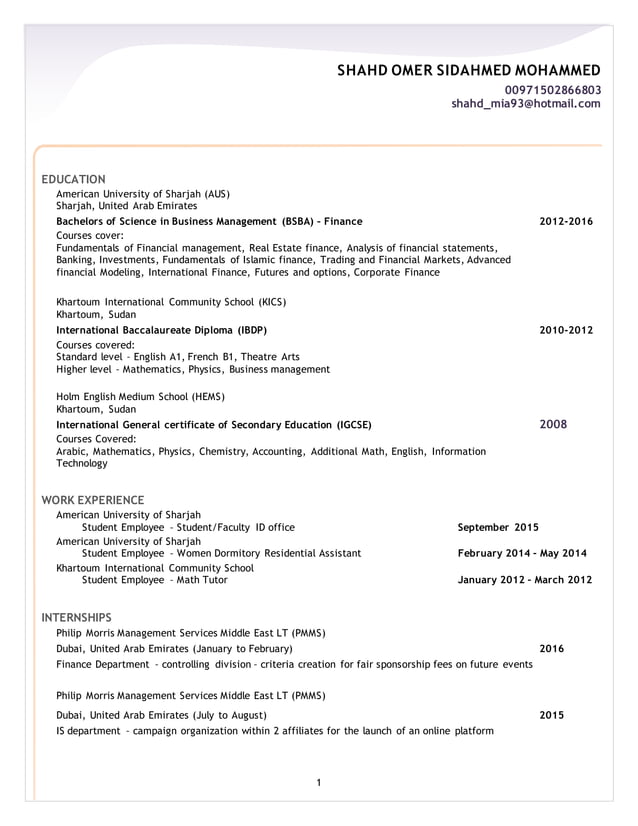 Resume May 2016 | DOCX