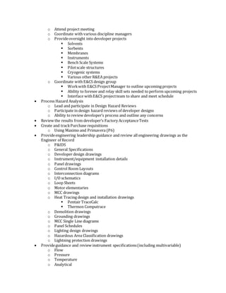 Engineering Supervisor Job Description | DOCX | Civil Engineering ...