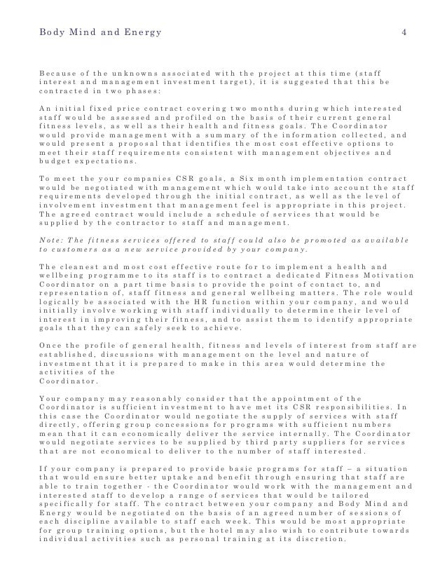 Corporate Wellness Proposal