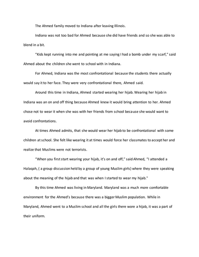 FatimahAhmed Profile Article Writing Sample | PDF