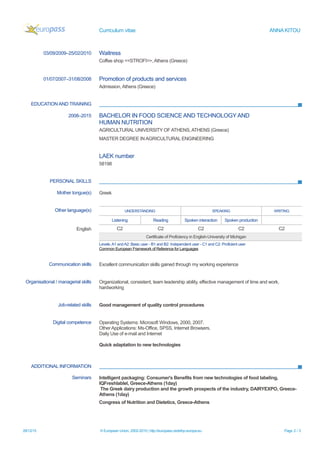 ΚΙΤΟU ANNA CV-EN | PDF