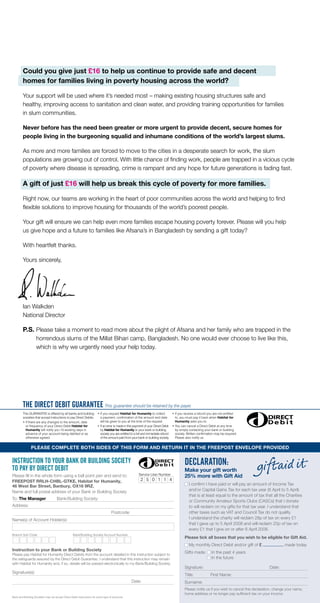 Autumn Appeal Letter Habitat for Humanity | PDF