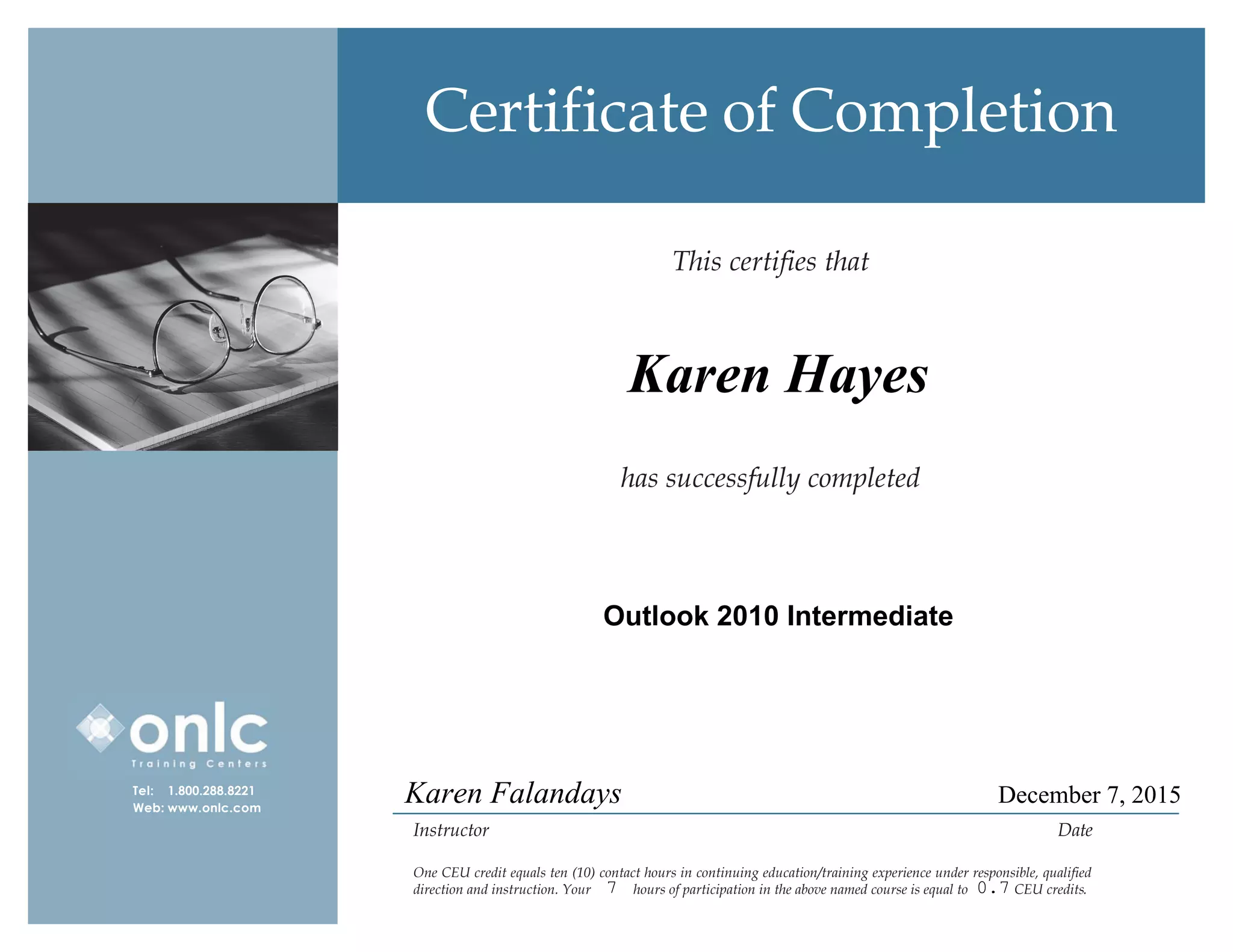 Outlook 2010 Intermediate | PPT