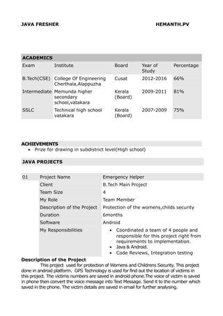 Hemanth.Resume | DOC