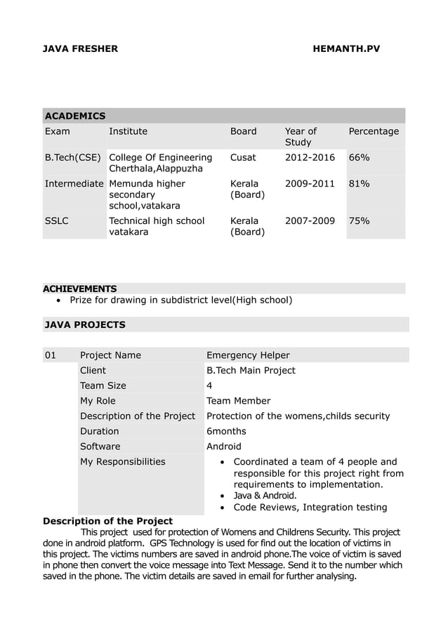 Hemanth.Resume | PDF