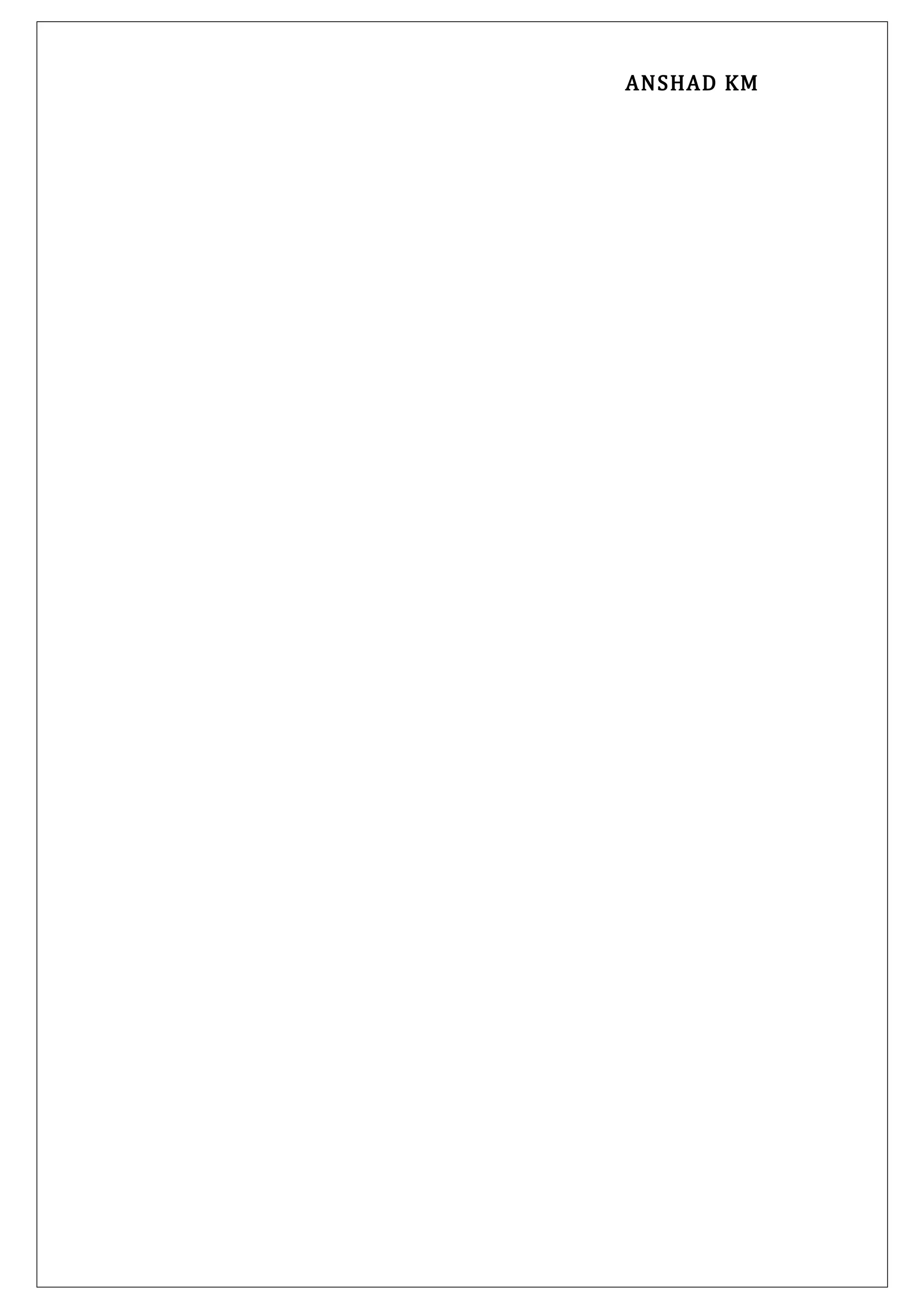 RESUME OF ANSHAD | DOC | Human Resources | Business