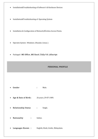 RESUME OF ANSHAD | DOC