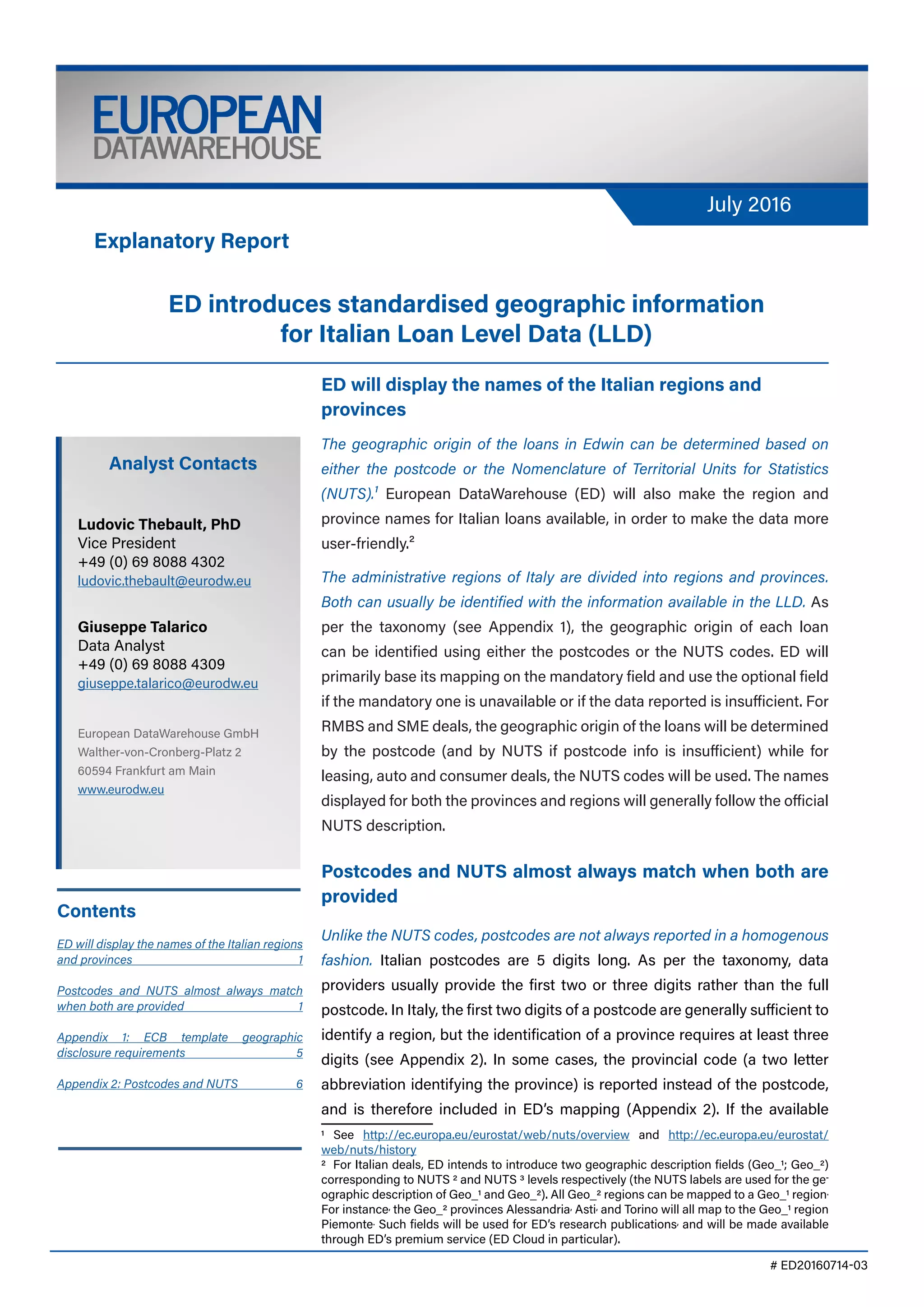 Explanatory-Report-Geo-info-for-Italian-LLD | PDF