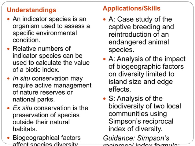 C4 conservation of biodiversity | PPT
