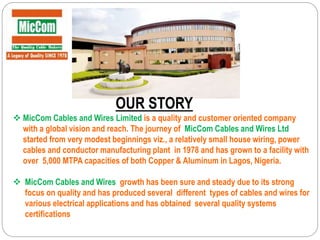 MicCom Cables and Wires Ltd Profile | PPTX
