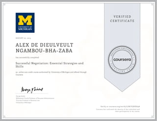 University of Michigan Certificate | PPT