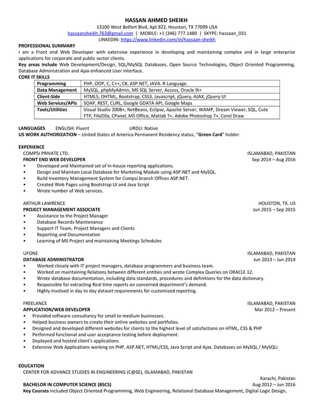 Hassan Sheikh Resume | PDF