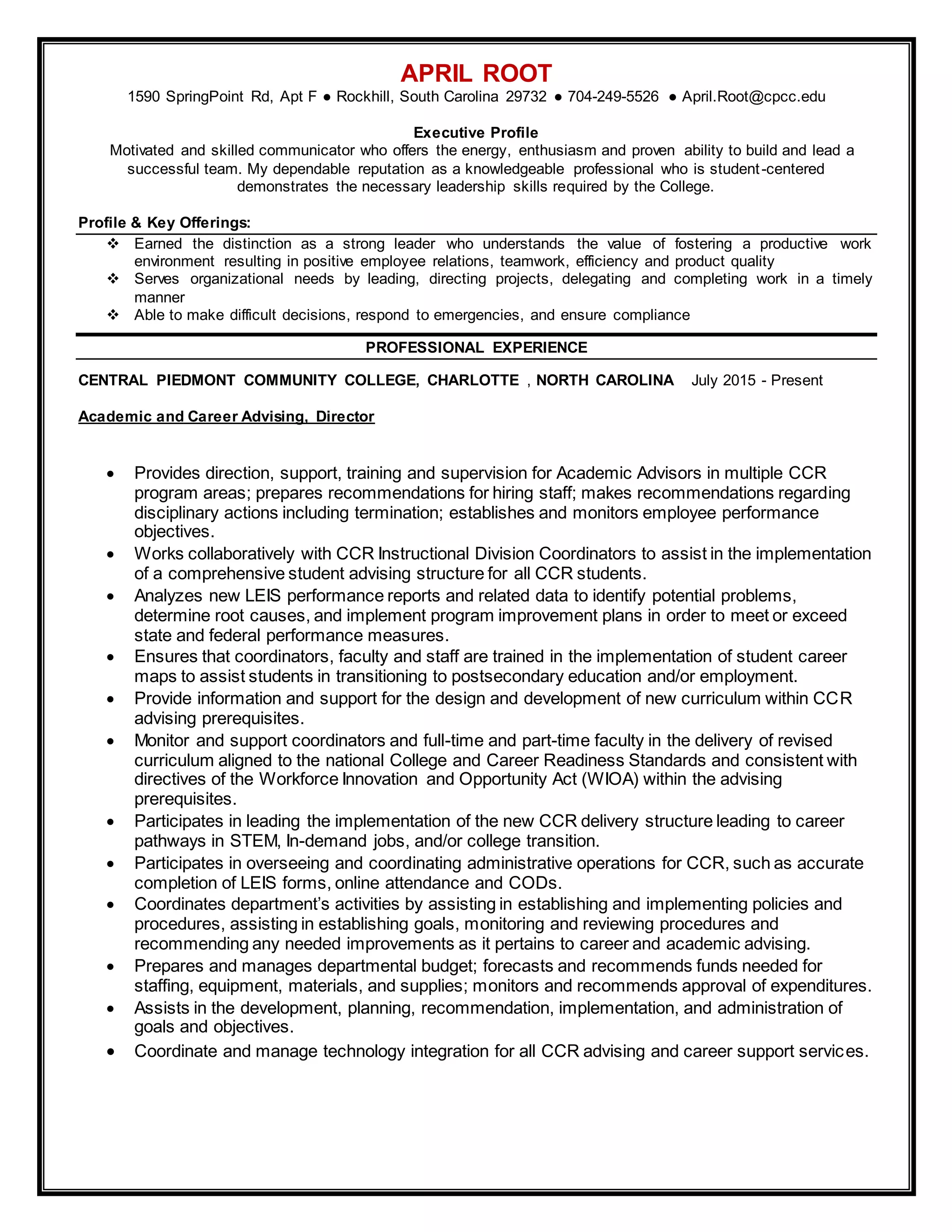 AprilResumeEdited4 | PDF