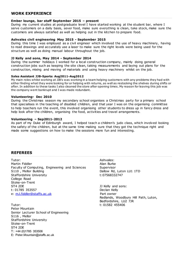 Jake Ambrose McCann cv | PDF