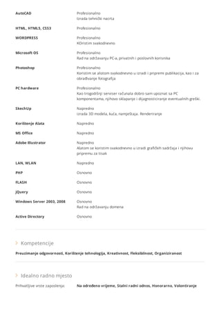 Zvjezdan GoboCV | PDF