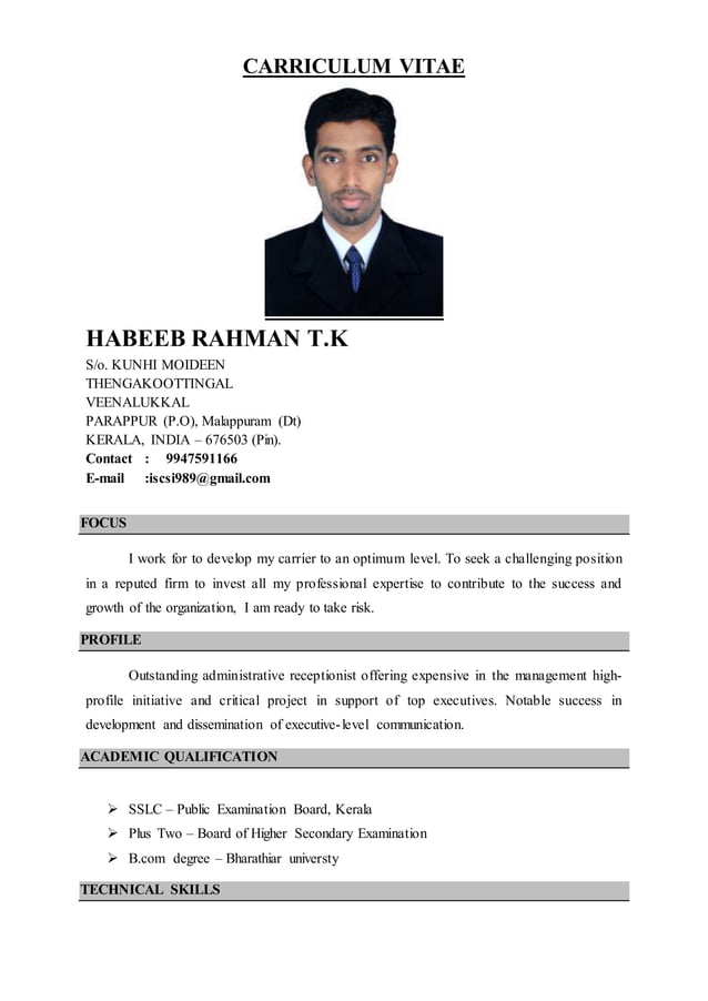 .HABEEB.CV | Education