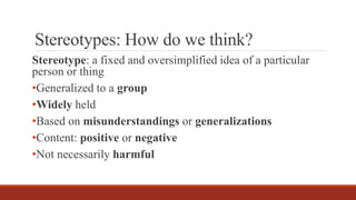 Understanding Stereotypes | PPT