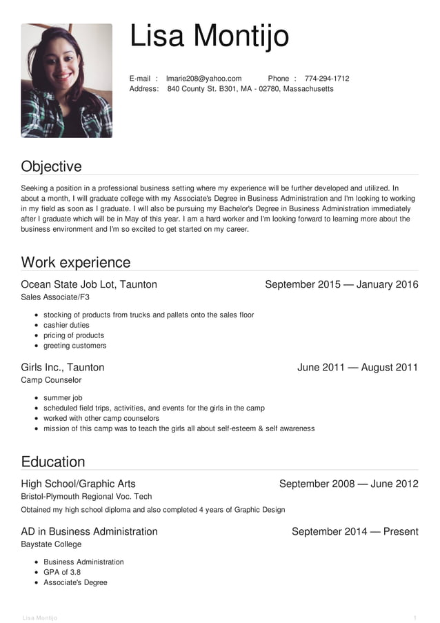 Lisa's Resume | PDF | Education