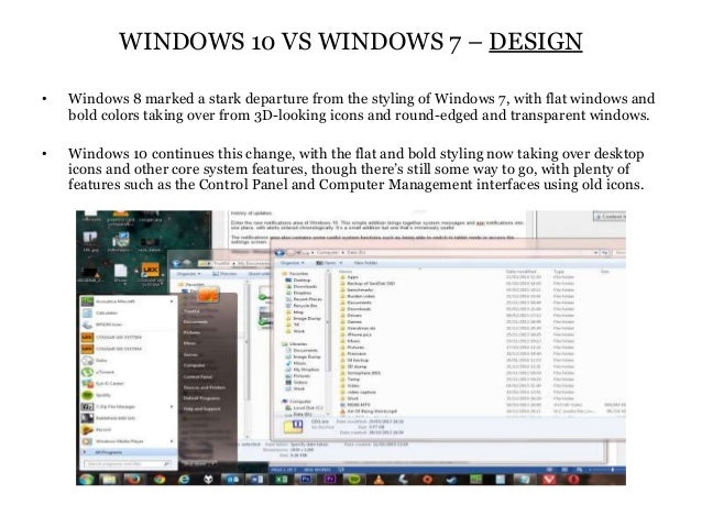 Windows 10 vs Windows 7