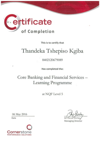 NQF5 certificate | PDF