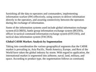 C4ISR Market Current Trend & Forecast by 2025 | PPT
