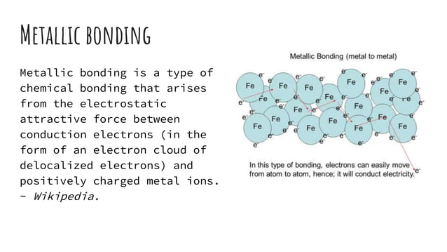 Ionic, covalent, and metallic bonds | PPTX
