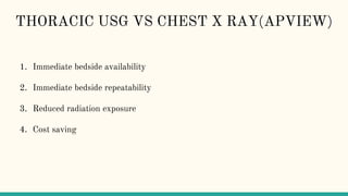 trans thoracic ultrasound of chest | PPTX