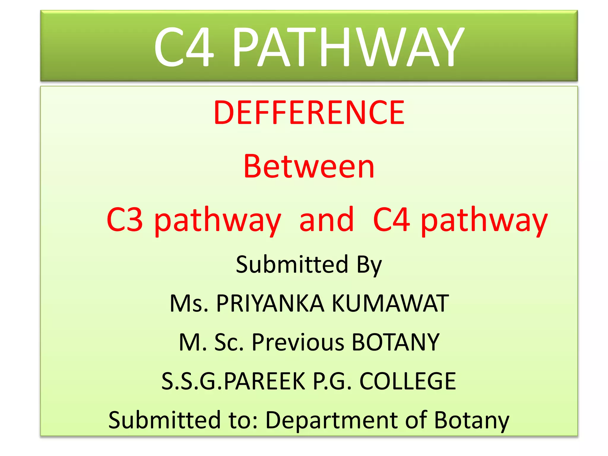 C4 pathway | PPTX