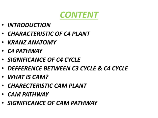 C4 path way & cam cycle | PPTX