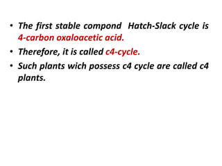 C4 path way & cam cycle | PPTX