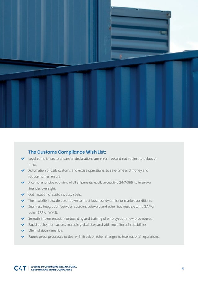 Customs4trade Customs and Trade management software | PDF