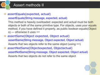 Unit Test with test JUNIT | PPT