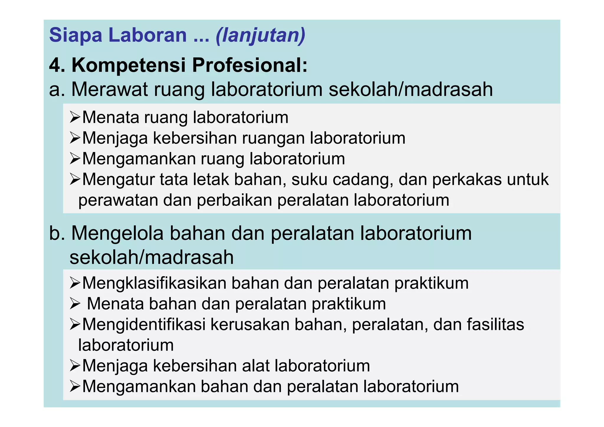 Job Description KEP. LAB | PDF