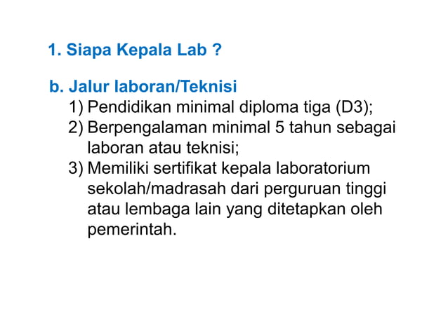 Job Description KEP. LAB | PDF