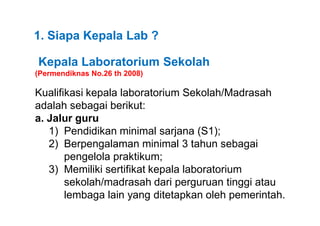 Job Description KEP. LAB | PDF
